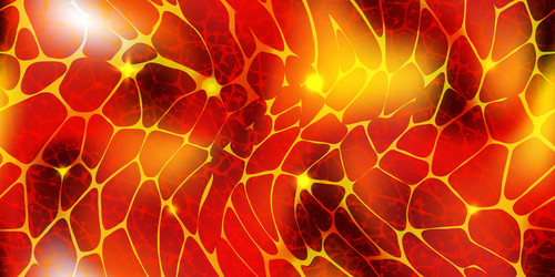 Seamless texture of glowing magma surface Vector Image