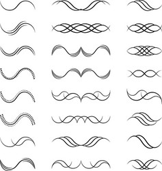 Set of vintage decorative curls Royalty Free Vector Image