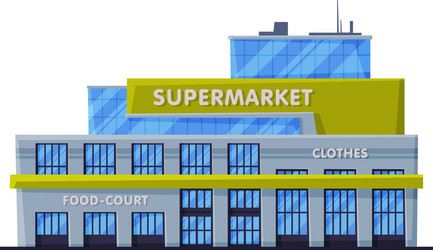 Shopping mall building Royalty Free Vector Image