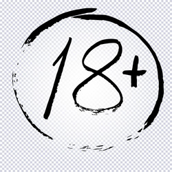 Under 18 years prohibition sign Royalty Free Vector Image