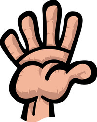 Cartoon hand high five Royalty Free Vector Image