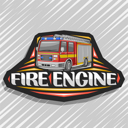Logo for fire engine Royalty Free Vector Image