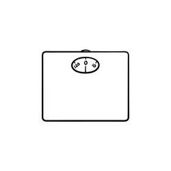 Scales hand drawn outline doodle icon Royalty Free Vector