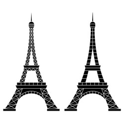 Eiffel tower silhouette Royalty Free Vector Image