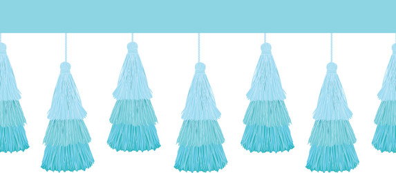 Three pink tassels on white Royalty Free Vector Image