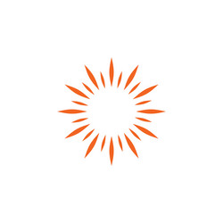 Simple sun logo icon design template Royalty Free Vector
