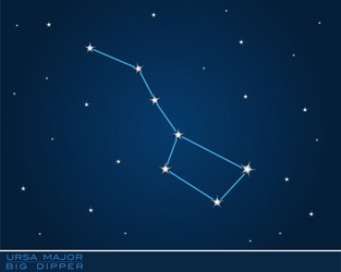 Constellation ursa major Royalty Free Vector Image