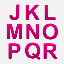 Cute kids alphabet pink and dark blue colors Vector Image