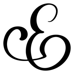 Calligraphy hand drawn letter e script Royalty Free Vector