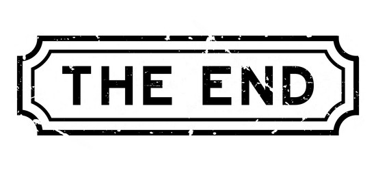 Grunge green the end word rubber seal stamp Vector Image