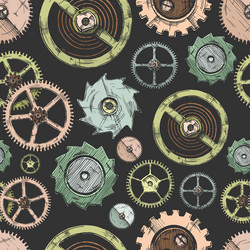 Template with different gears Royalty Free Vector Image