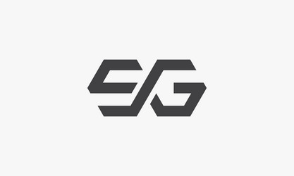 Sg or gs logo isolated on white background Vector Image