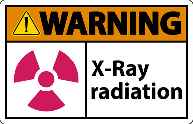 Notice sign x-ray radiation on white background Vector Image