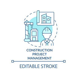 Construction project management concept icon Vector Image