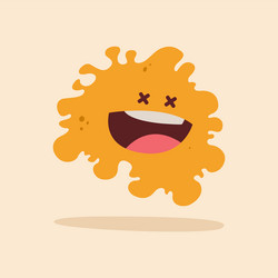 Laughing virus cartoon Royalty Free Vector Image