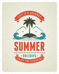 Retro summer design poster Royalty Free Vector Image
