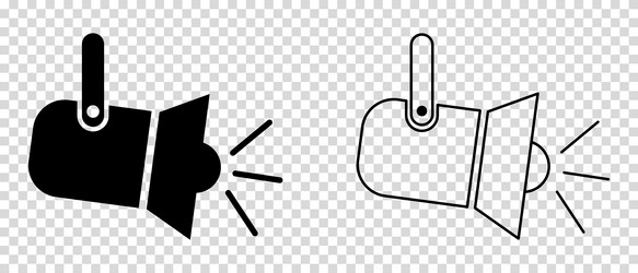 Spotlight icon simple flat style Royalty Free Vector Image