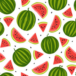 Seamless pattern with cartoon melons Royalty Free Vector