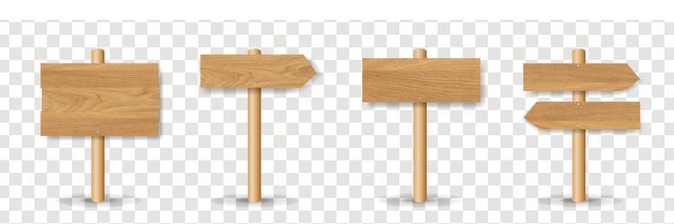 White signs mocup collection isolated white Vector Image