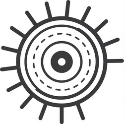 Eyeball connection in the digital interface Vector Image