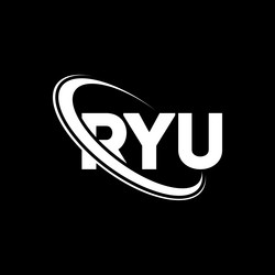 Ryu triangle letter logo design Royalty Free Vector Image