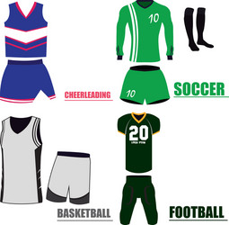 Set of sport uniforms Royalty Free Vector Image