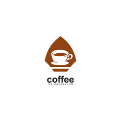 Coffee cup company logo Royalty Free Vector Image