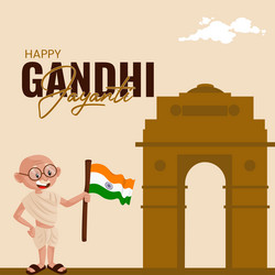 Creative gandhi jayanti 2nd october banner design Vector Image