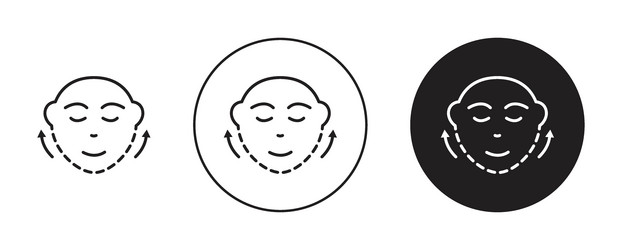 Facelift icon set skin surgery and wrinkle symbol Vector Image