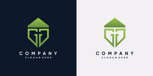 Monogram logo design template for business Vector Image