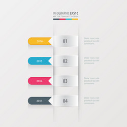 Timeline template yellow color Royalty Free Vector Image