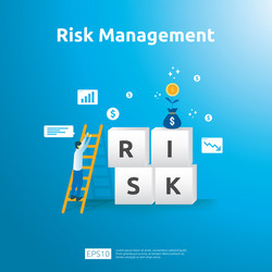 Risk management and financial identifying Vector Image