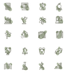 School study icon on white background Royalty Free Vector