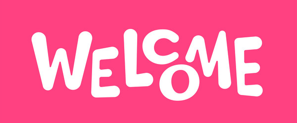 Welcome rainbow 3d isometric text banner header Vector Image
