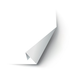 Curled paper corner curve page edge Royalty Free Vector