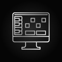 Digital audio workstation icon daw line Royalty Free Vector