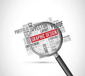 Graphic design word background Royalty Free Vector Image