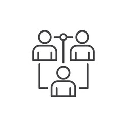 People management icon glyph sign for mobile Vector Image