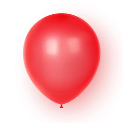 Realistic 3d red balloon isolated on transparent Vector Image