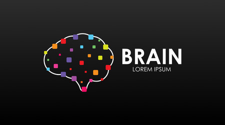 Brain logo for science purpose Royalty Free Vector Image