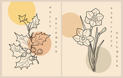 December Birth Flower Vector Images (27)
