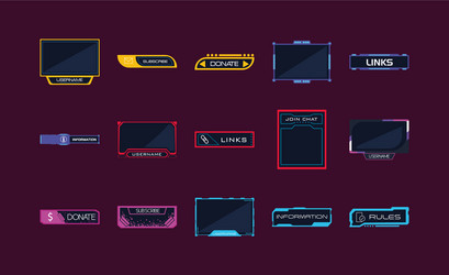 Blue streaming templates Royalty Free Vector Image