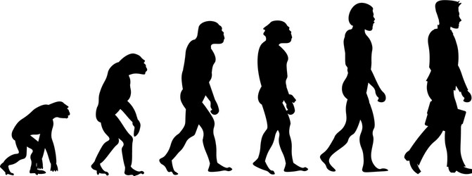 Theory of evolution man Royalty Free Vector Image