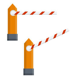 White-red barrier gate Royalty Free Vector Image