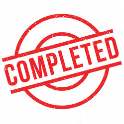 Completed rubber stamp Royalty Free Vector Image