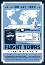 Airplane boarding pass travel Royalty Free Vector Image