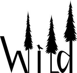 Logo wild text Royalty Free Vector Image - VectorStock