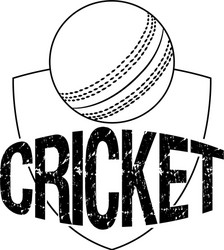 Abstract cricket label Royalty Free Vector Image