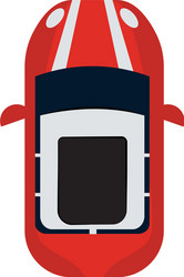 Aerial view of a car Royalty Free Vector Image
