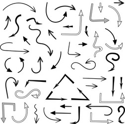 Black hand drawn arrow Royalty Free Vector Image